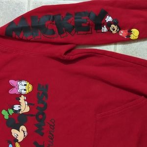 Disney | Shirts & Tops | Disney Mickey Mouse Friends Red Hooded Swear ...